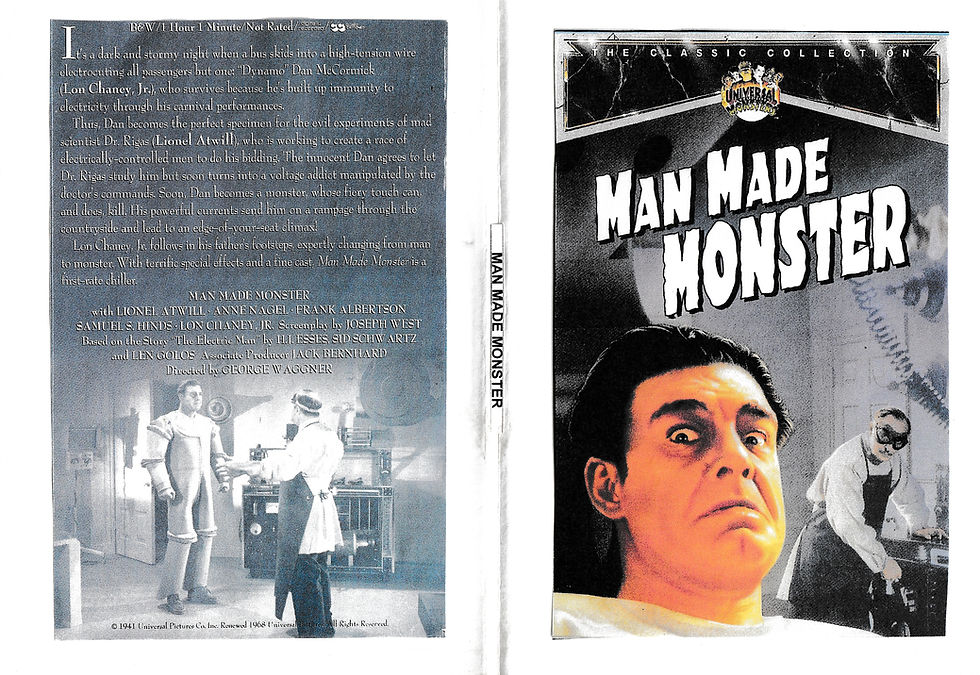 MAN MADE MONSTER (1941) * | dvdsandraremovies