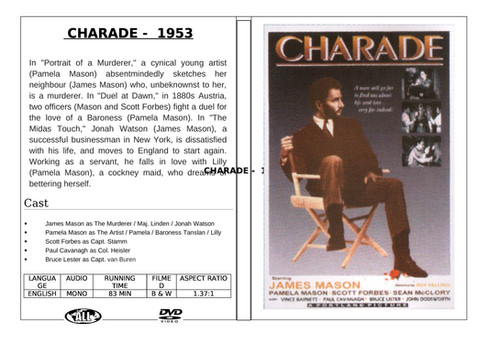 CHARADE (1954) JAMES MASON | dvdsandraremovies
