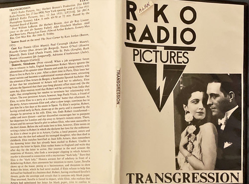 TRANSGRESSION (1931) | dvdsandraremovies