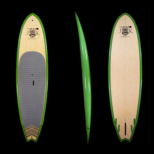 9'Rocket Fish Surf SUP Stand Up Paddleboard Surfboard Green Rail Bamboo ...