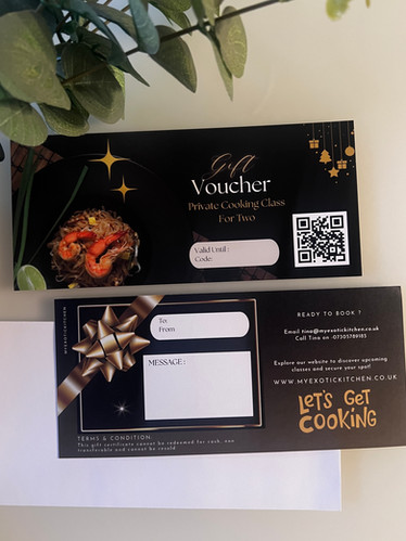 Gift Voucher- Private Cooking For Two | My Exotic Kitchen