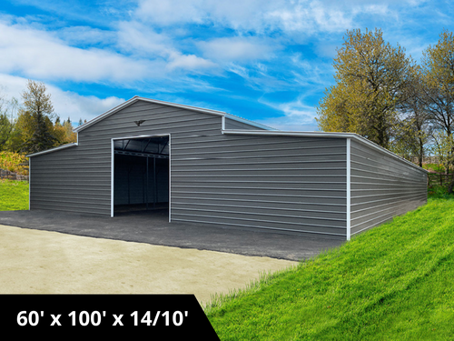 Large Modern Barn-Style Steel Storage Building | Legacy Carports