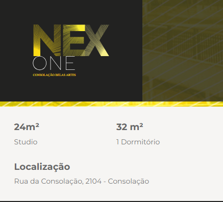 NEX ONE CONSOLAÇÃO BELAS ARTES | PARCERIAS DA ONE