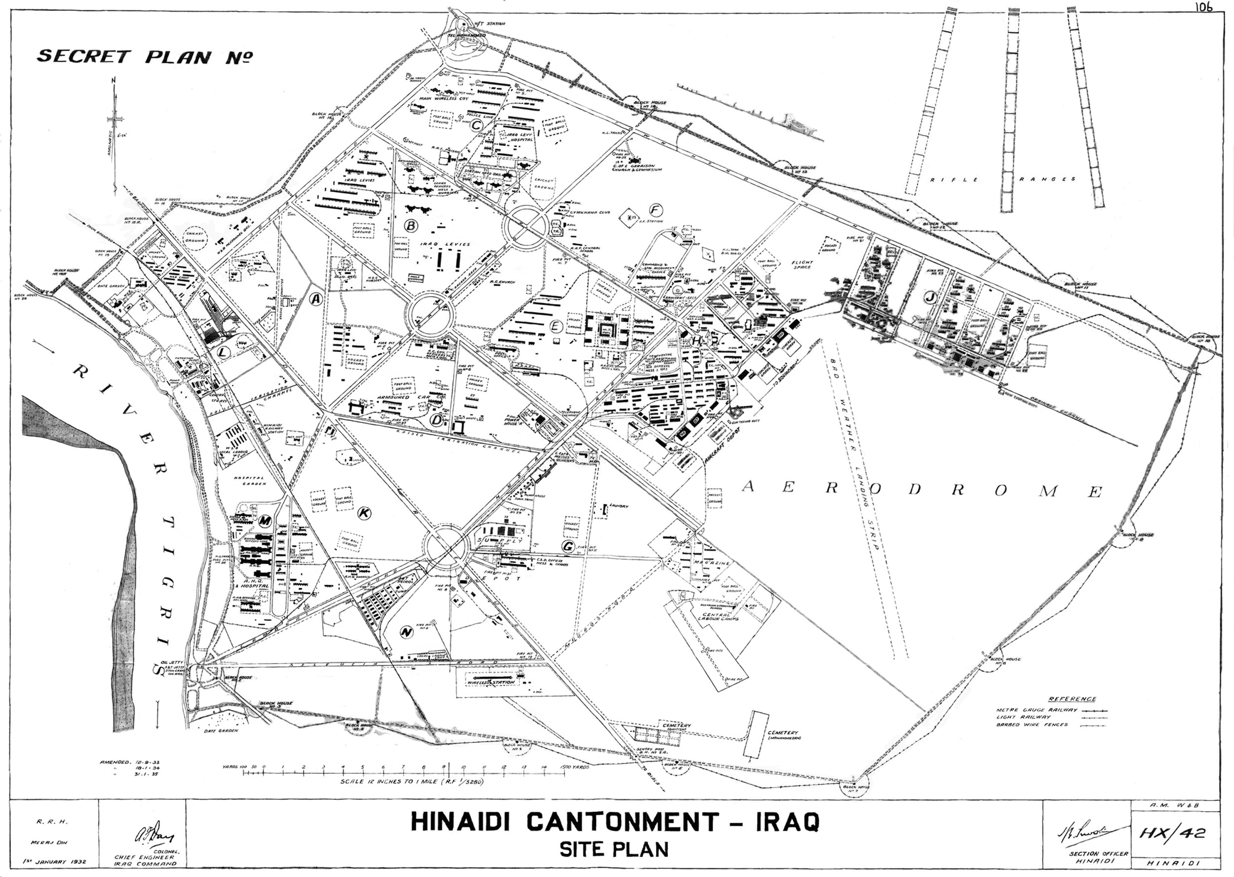 Detailed Official RAF Hinaidi Master plan Baghdad 1932 - Steve Buster ...