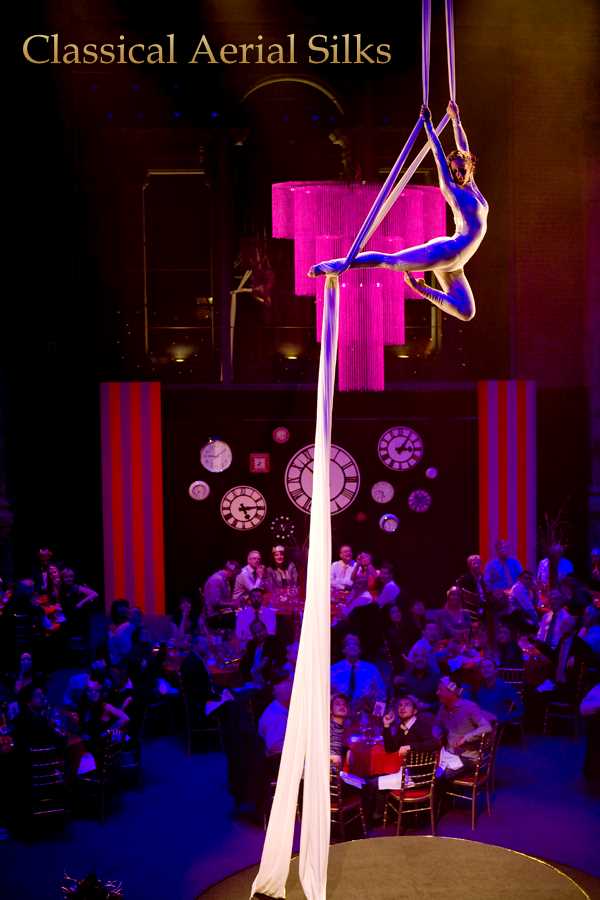Incredible aerial silks performances
