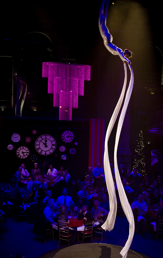 Incredible aerial silks performances