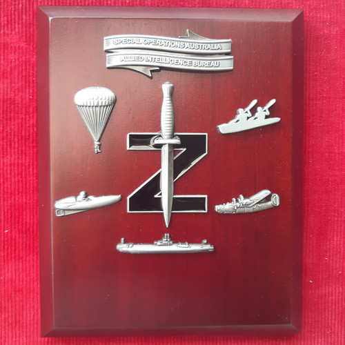SPECIAL OPERATIONS AUSTRALIA “Z SPECIAL UNIT” PLAQUE | Aus' Commando Ass