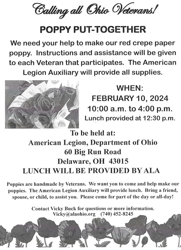 Poppy Put-Together - Feb 10 10a-4p