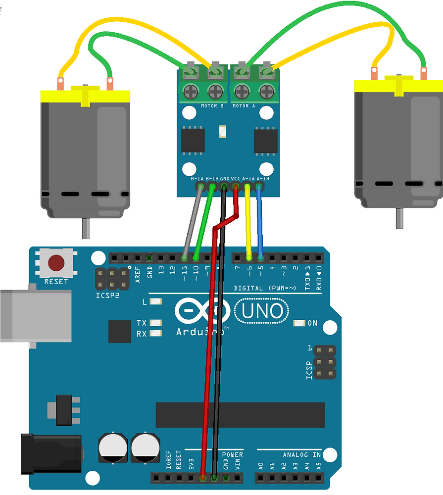 L9110 İle 2 Adet DC Motor Kontrolü