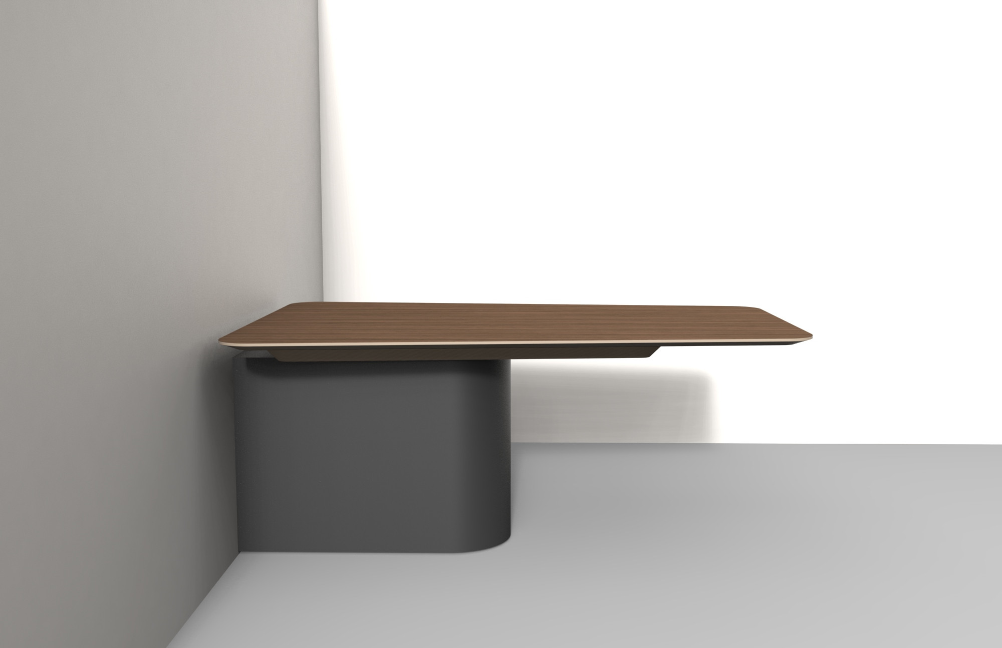 Wall Mounted Large Overhang Table