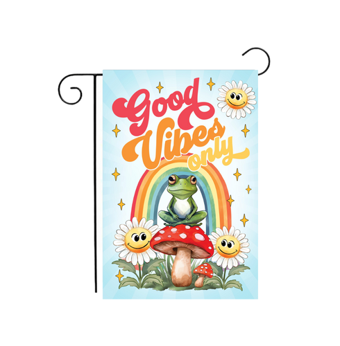 "Good Vibes" Garden Flag 12.5"x18" | The Flag Barn