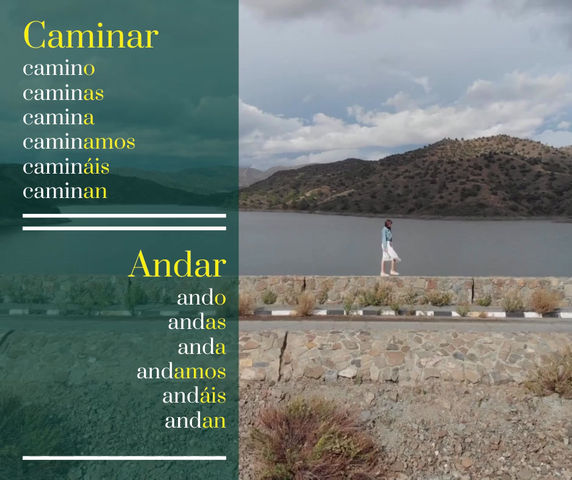 CAMINAR Y ANDAR: DOS VERBOS REGULARES PRESENTE DE INDICATIVO