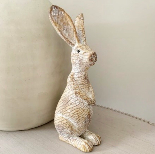 Posed Resin Bunny | Rosewood and Blossom