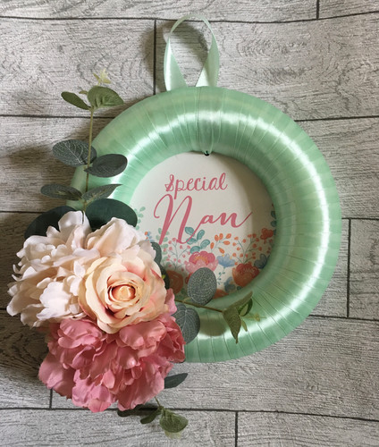 Special Nan Hanging Floral Wreath Decoration | Rosewood and Blossom