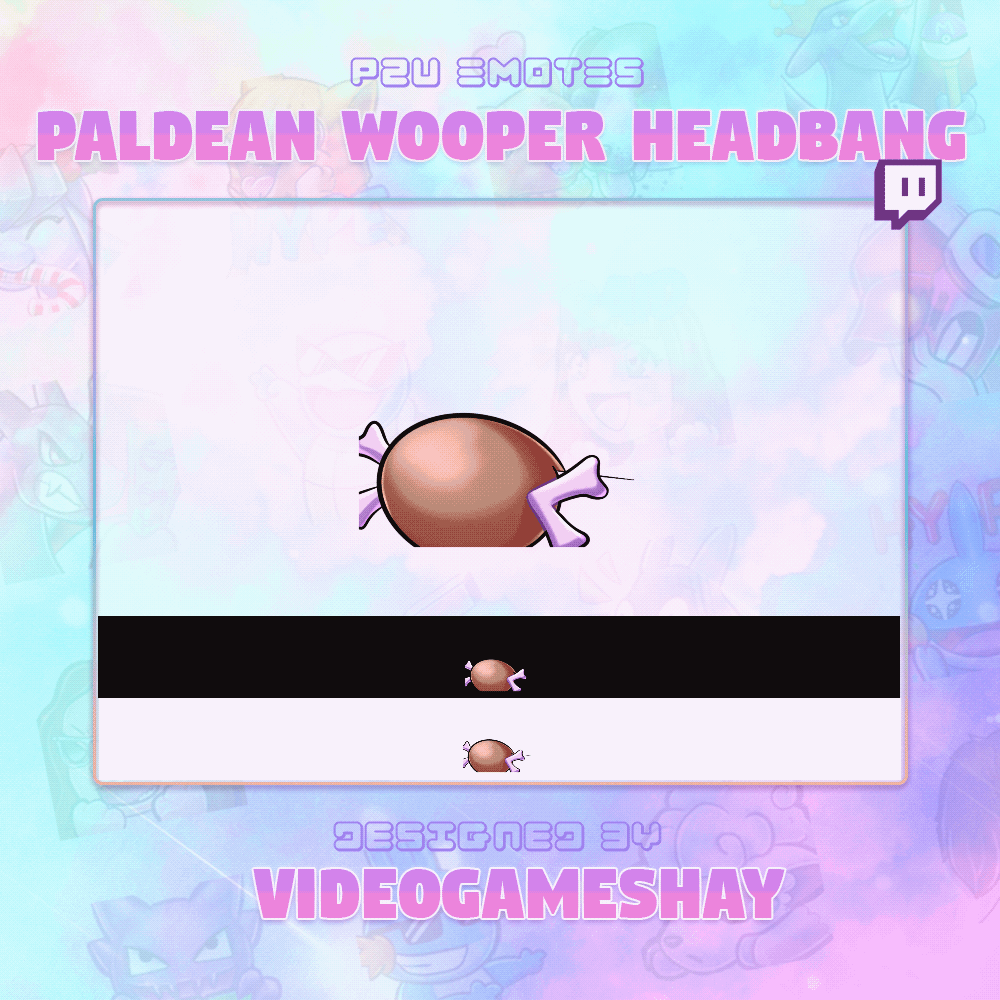 Paldean Wooper Pokemon Bongo Tap Animated Emote | VideoGame Shay