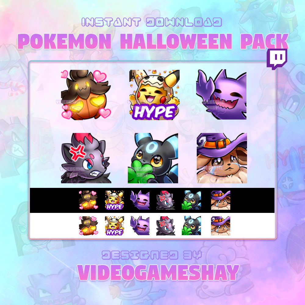 Pok\u00e9mon Emote Pack Drawing & Illustration Art & Collectibles ...