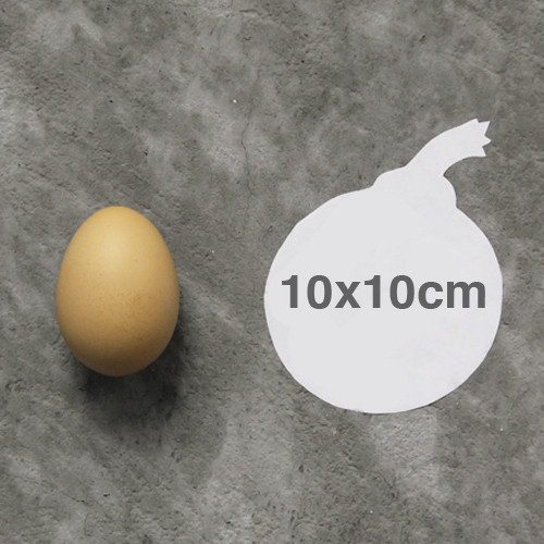 10x10cm (4"x4") | Egg Shell Stickers