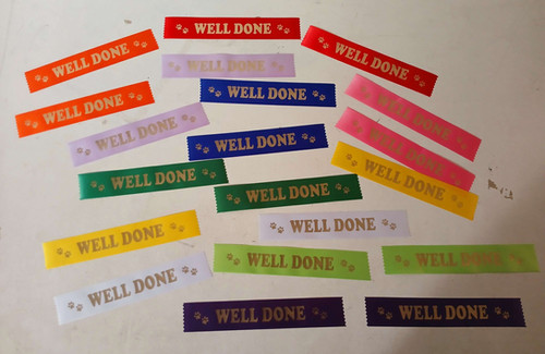 Well done ribbon Rosettes | NB Rosettes NBrosettes.com