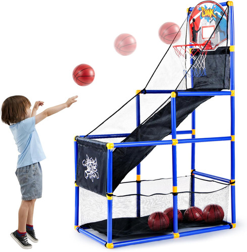 JOYIN Arcade Basketball Game Set with 4 Balls and Hoop for Kids 3 to 12 ...
