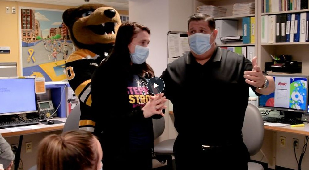 Todd Angilly surprised young cancer patients at MGH