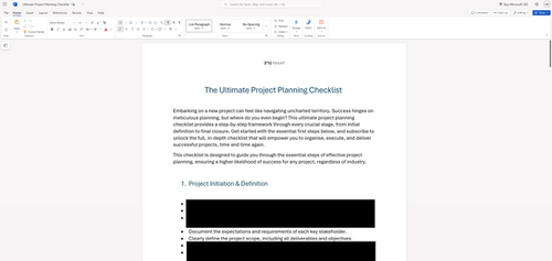 The Ultimate Project Planning Checklist for new Project Managers | Pm ...