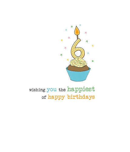 Happiest of Happy 6th Birthday Card | The Tokenhouse