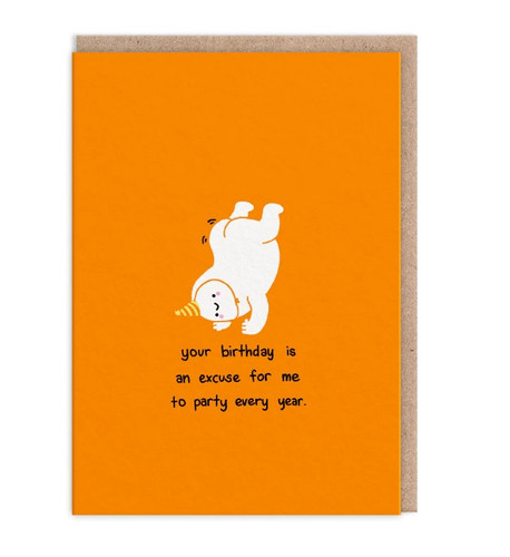 Excuse For Me To Party Card | The Tokenhouse