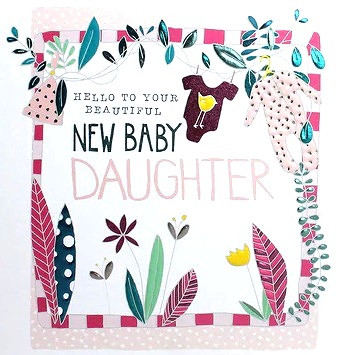 New Baby Daughter Card | The Tokenhouse