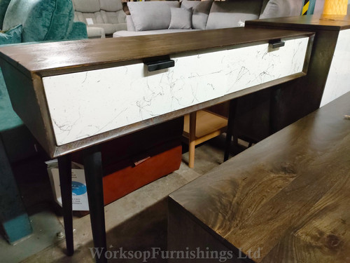 'Venice' Marble Effect Console Table | Worksopsofas