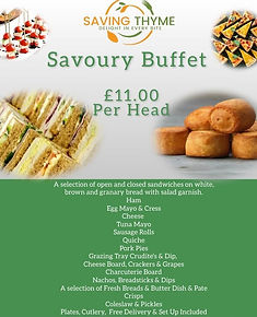 Menus | Saving Thyme