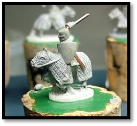 13th Century Baronial Mounted Knight with Sword + quilted barding ...