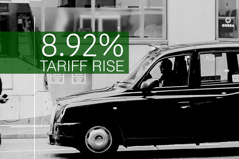 Taxi fares in London look set to rise 8.92% following tariff review