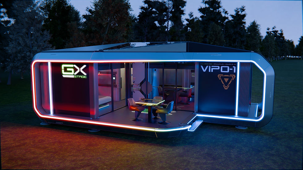 RGB prefabricated space house | E-BLUE ESPORTS