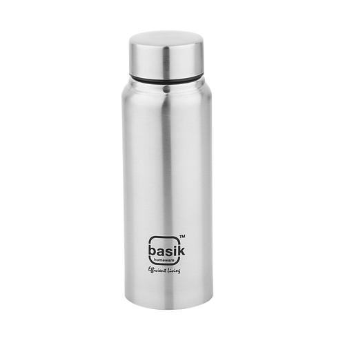 Basik Shine Stainless Steel Single Wall Water Bottle | Basik