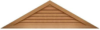 GVP772 - 72" base 7/12 pitch Triangle Gable Vent | woodgablevent