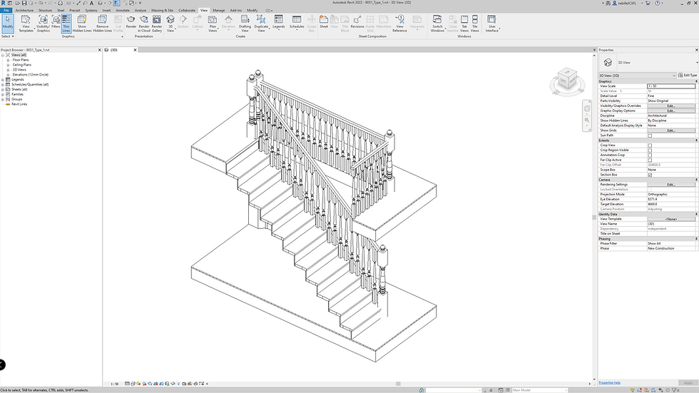 Download your free residential newel post and baluster revit family.