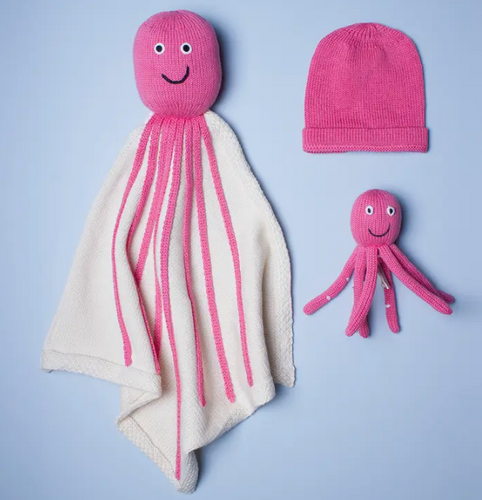 ESTELLA - Organic Octopus Baby Gift Set (Pink) | Blueberry kids