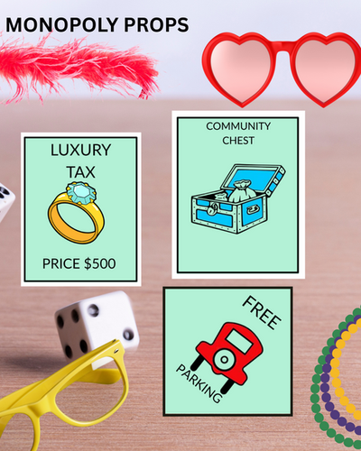 Monopoly Photo Booth Props | 4EVR Foto