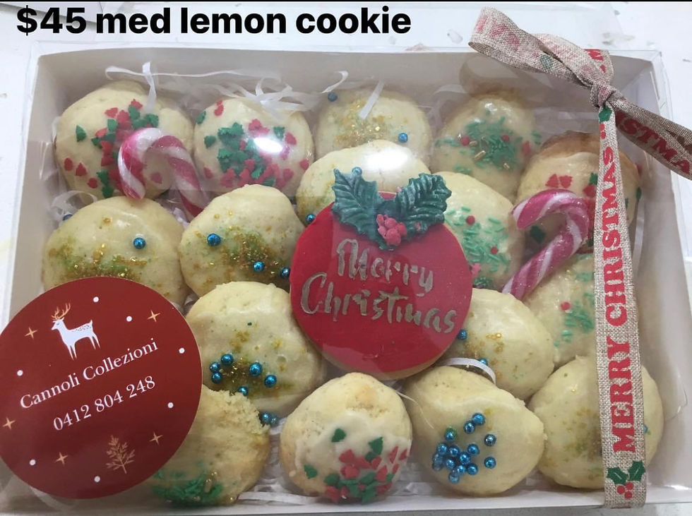 Medium lemon Italian-cookie box | Cannoli collezioni