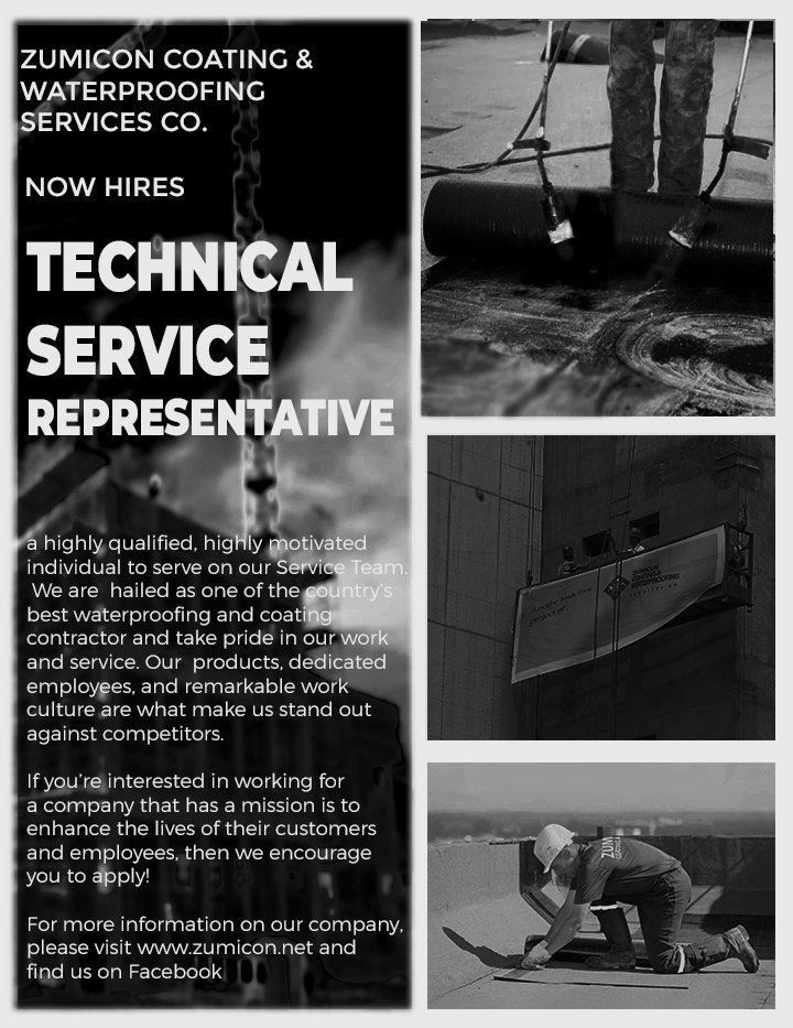 TECHNICAL SALES REPRESENTATIVE -WATERPROOFING