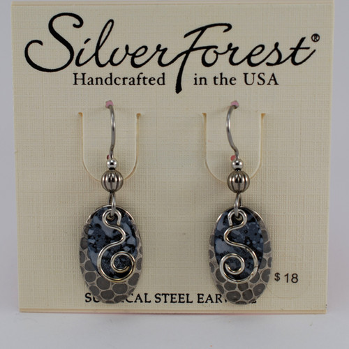 Silver Forest Triple Layer Earrings