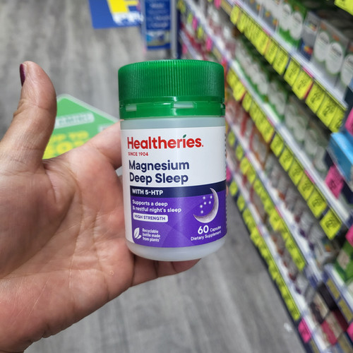 Healtheries Magnesium Deep Sleep 5-HTP 60 Capsules | NZ WELLBEING GONGAN