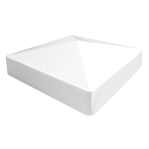 5" x 5" Pearl Vinyl Pyramid Post Cap | BEACHYARD FENCE