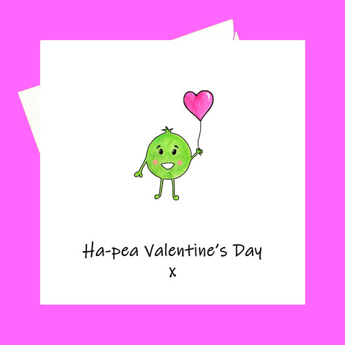 Ha-pea Valentine's Day | Quackingcards