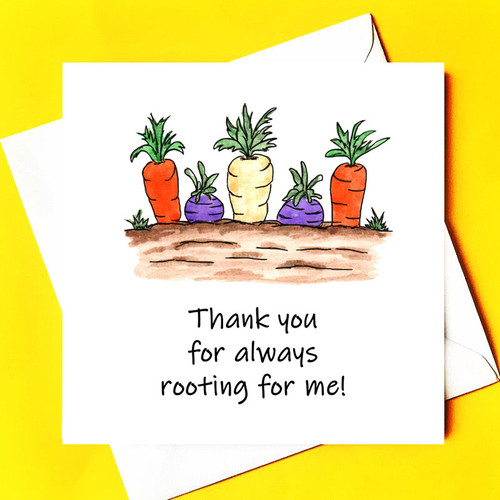 Thank you for always rooting for me! | Quackingcards