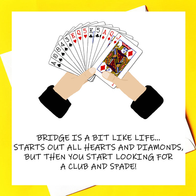Funny Bridge card | Quackingcards