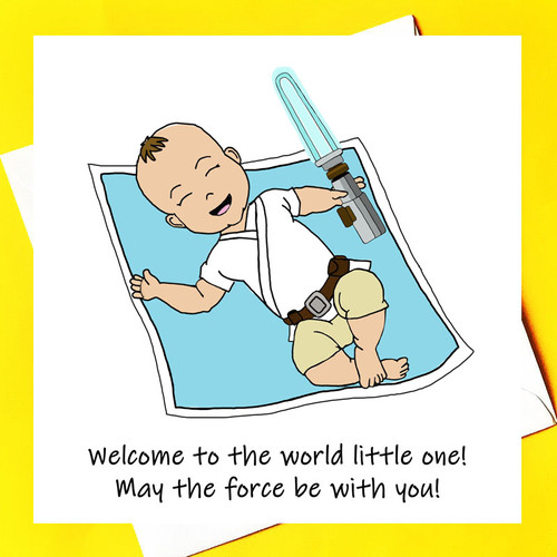 Baby Luke Skywalker | Quackingcards