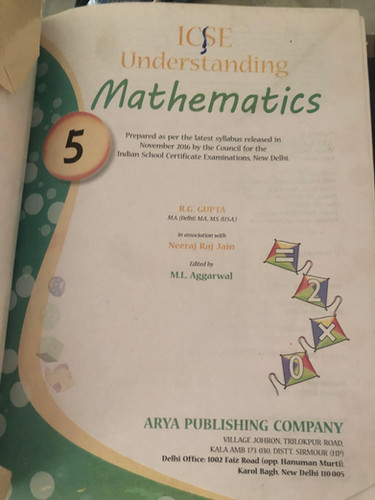 ICSE UNDERSTANDING MATHEMATICS class 5 | Sumrux