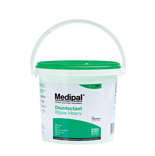 250 Heavyweight Wipe Bucket - Disinfectant Wipes | pharma-land