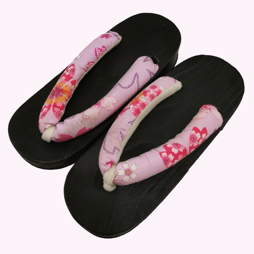 下駄 ピンク(23‐24cm) /Geta Pink (For Yukata) 23-24cm | Al Dahlia Kimono